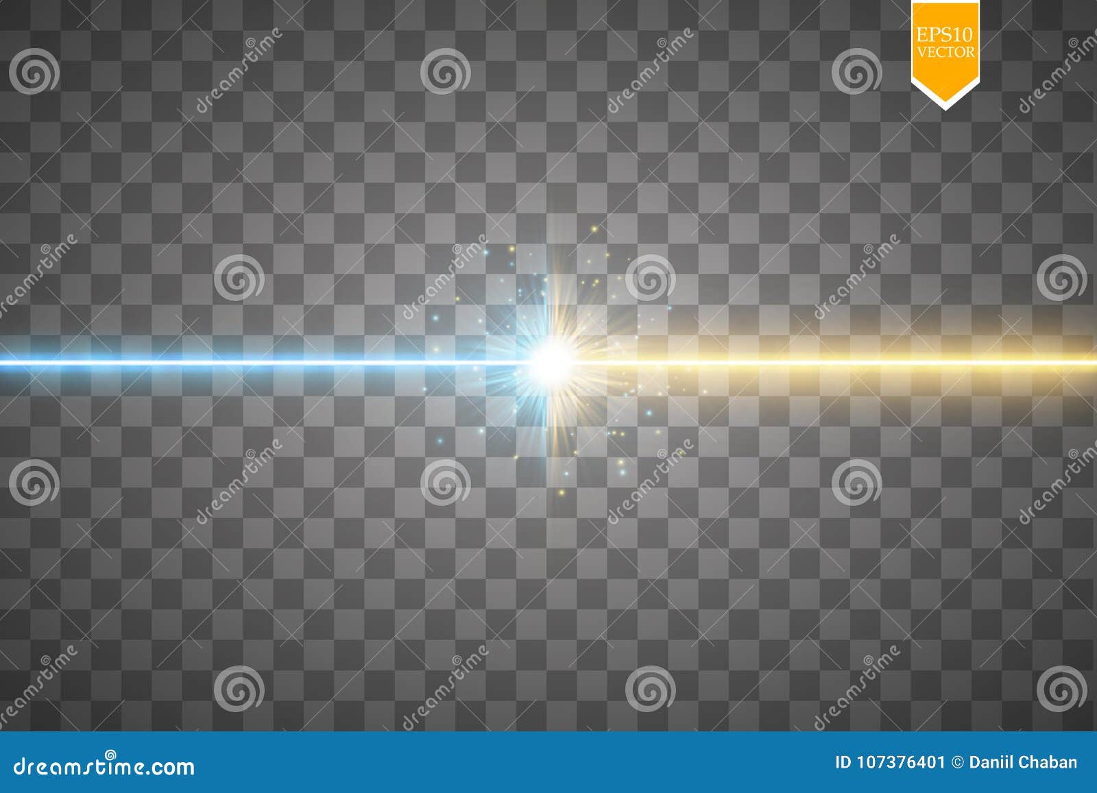 Star Clash and Explosion Light Effect, Neon Shining Laser Collision ...