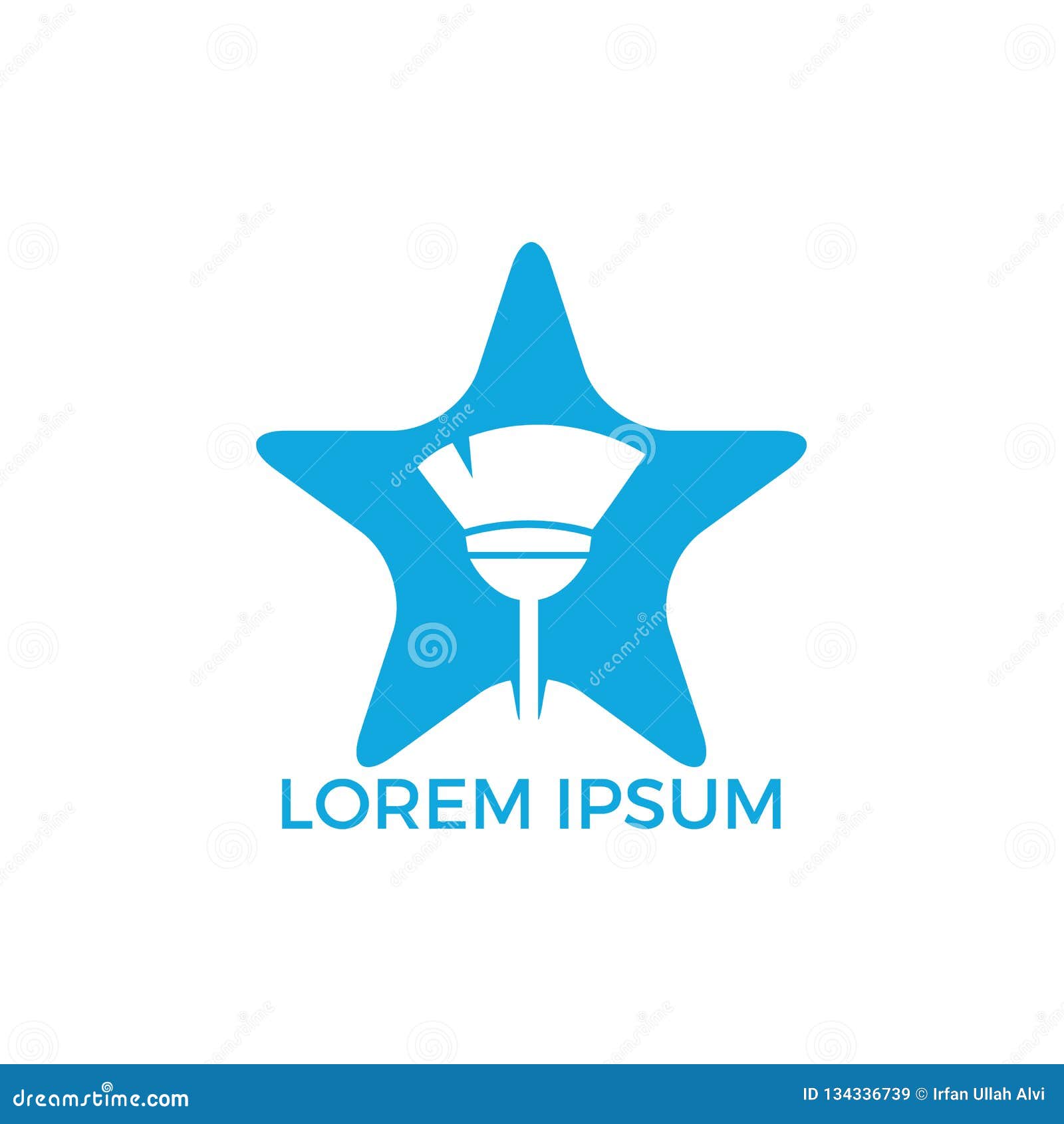 Star Cleaning Service Logo Design. Stock Vector - Illustration of ...