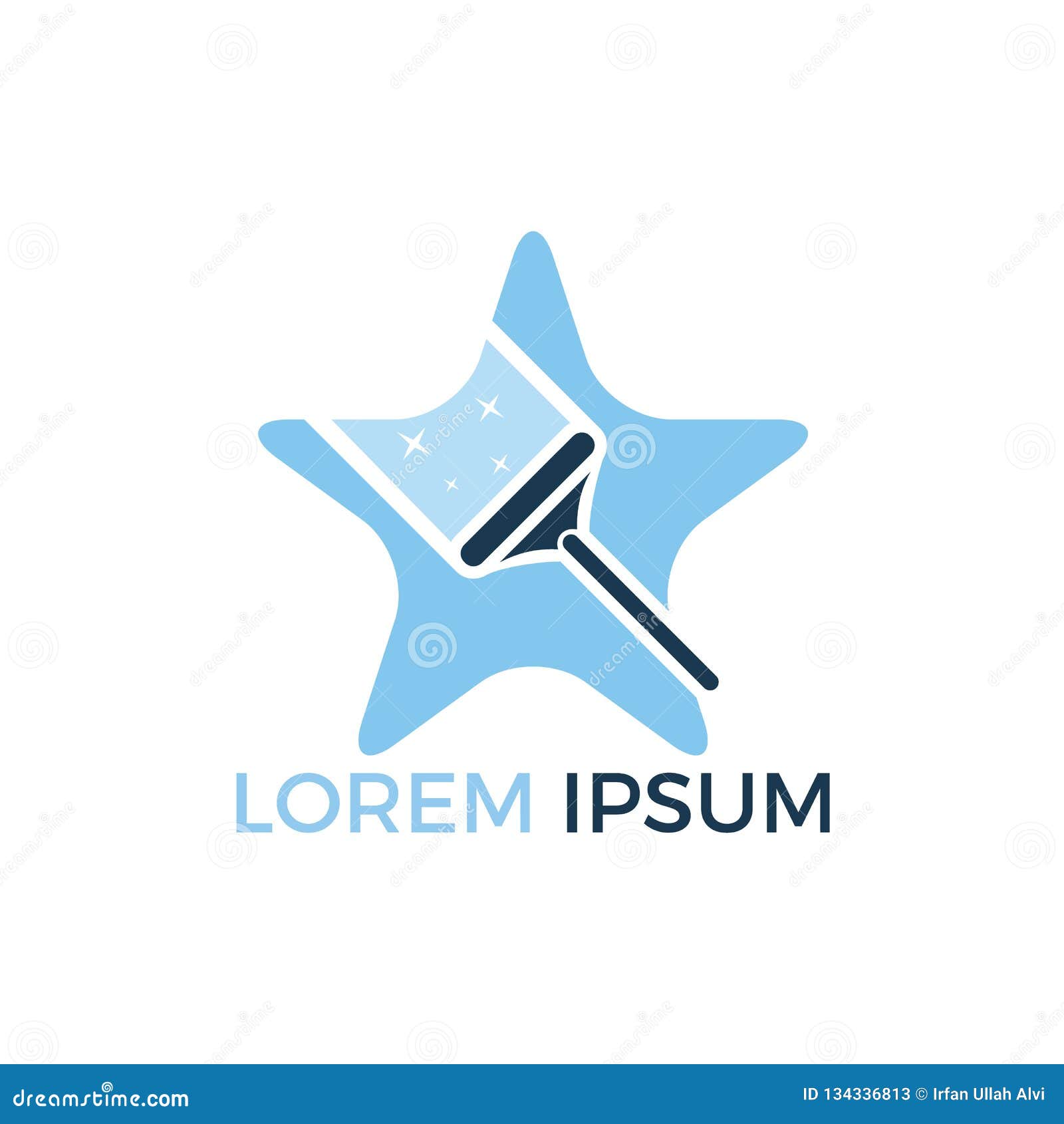 Star Cleaning Service Logo Design. Stock Vector - Illustration of ...