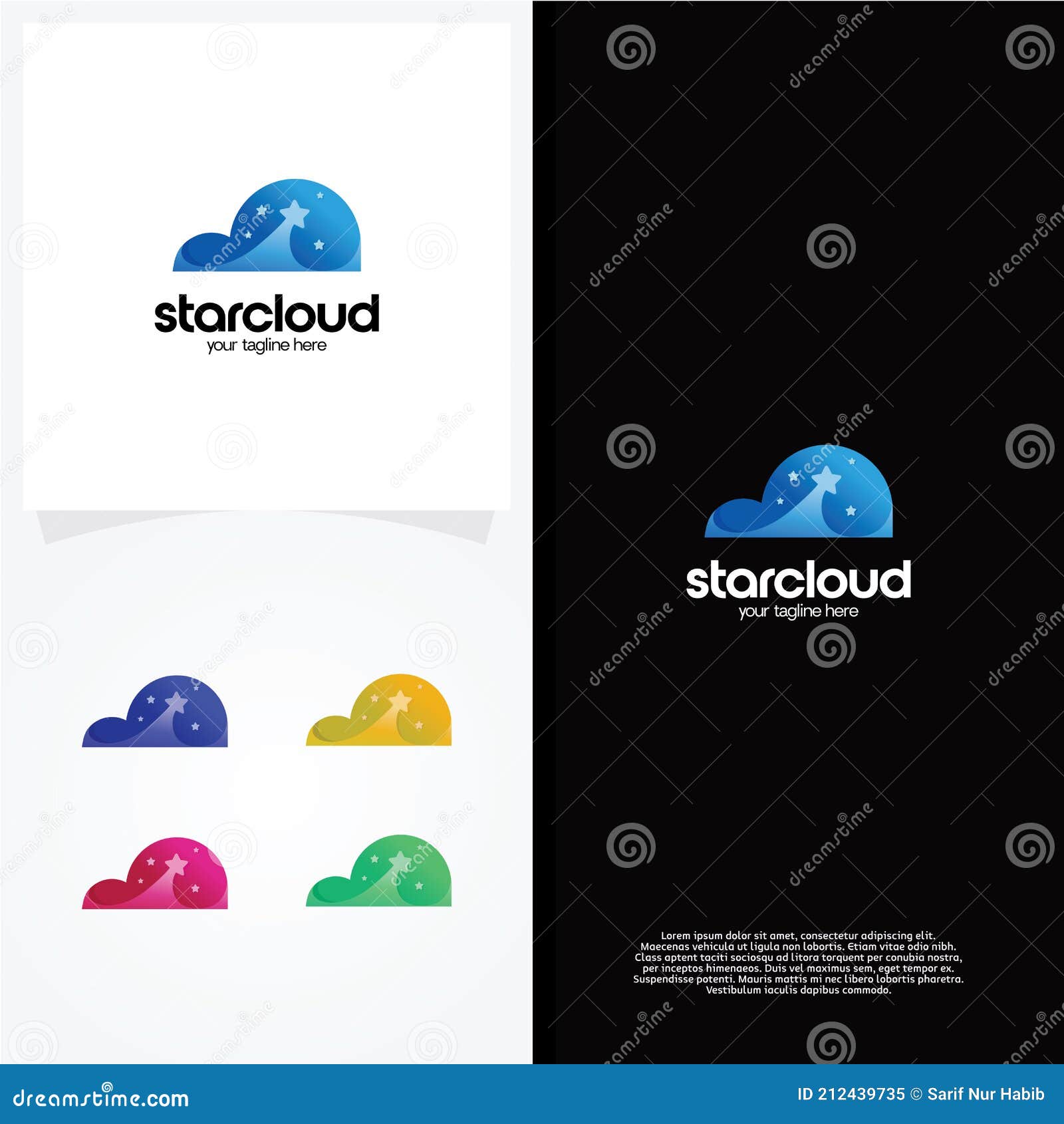 Star Cloud Logo Template Design Vector Stock Vector - Illustration of ...