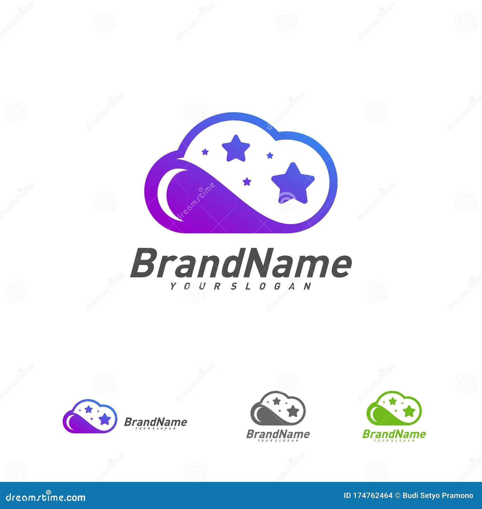 Star Cloud Logo Vector Template, Cloud Star Logo Design Concept, Icon ...