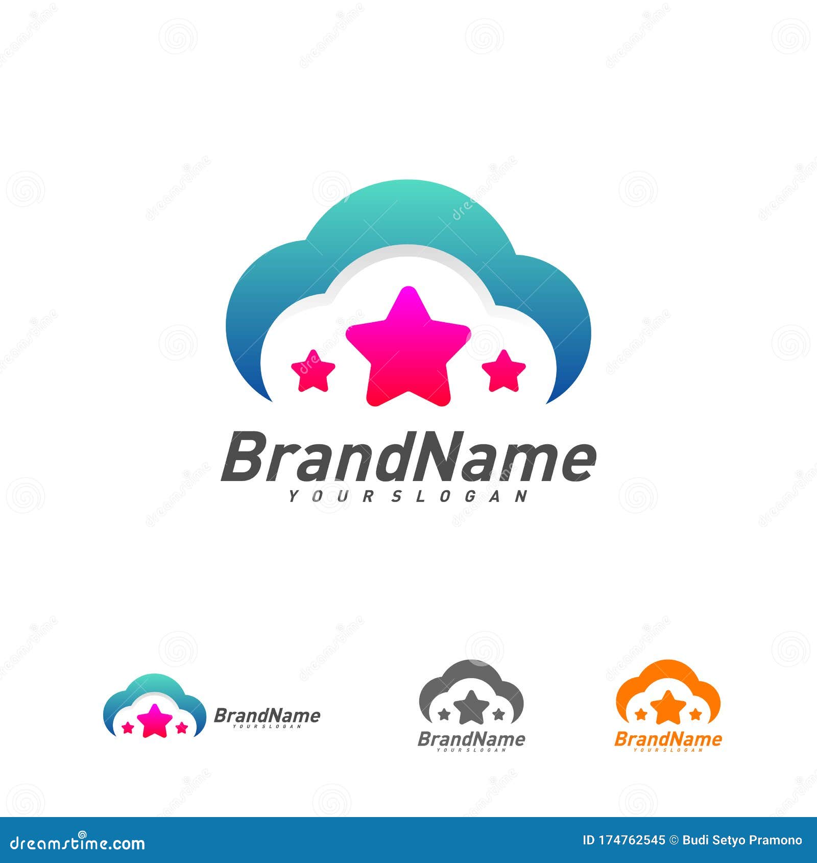 Star Cloud Logo Vector Template, Cloud Star Logo Design Concept, Icon ...