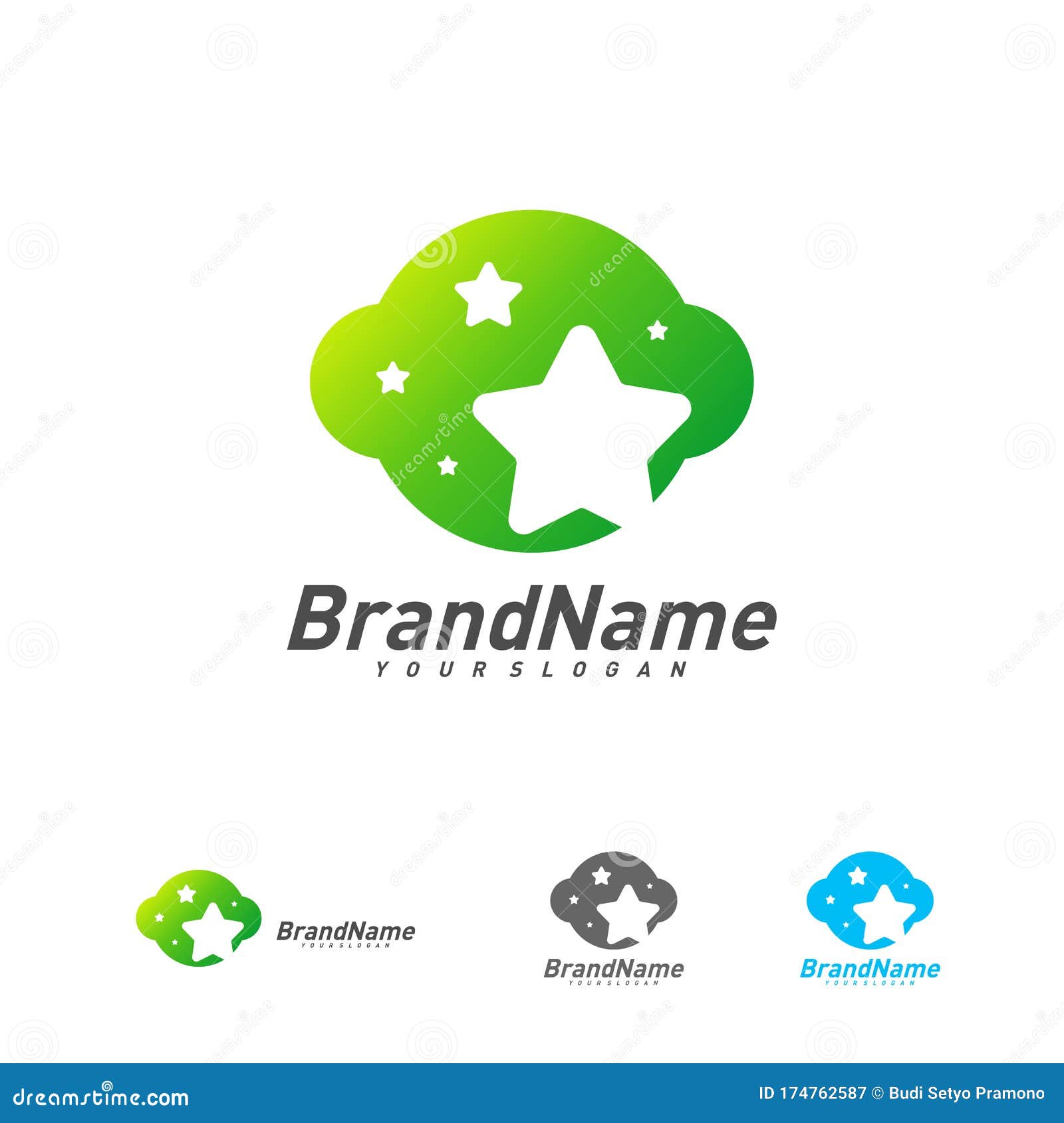 Star Cloud Logo Vector Template, Cloud Star Logo Design Concept, Icon ...