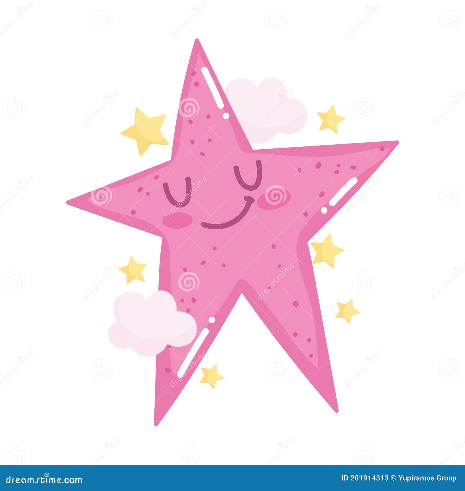 Star Clouds Space Adventure Galaxy Cartoon Stock Vector - Illustration ...