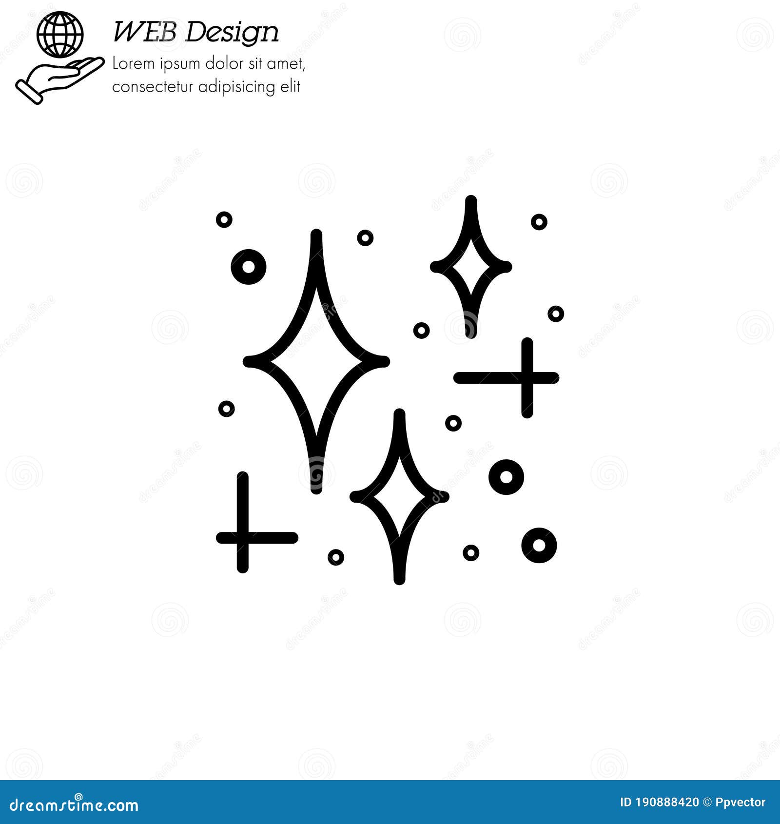 Star Cluster Icon Thin Line, Linear, Outline Vector. Star Cluster ...