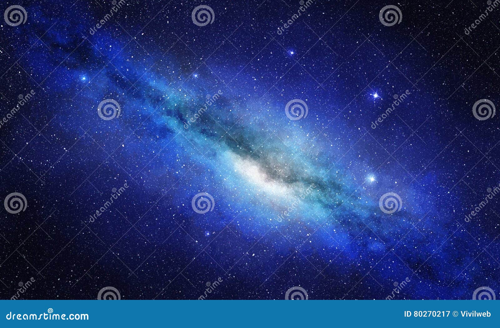 Star Cluster and Plasma in Deep Space Stock Illustration - Illustration ...