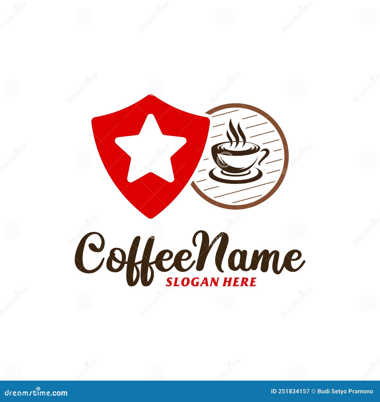 Star Coffee Logo Design Template. Coffee Star Logo Concept Vector Stock ...