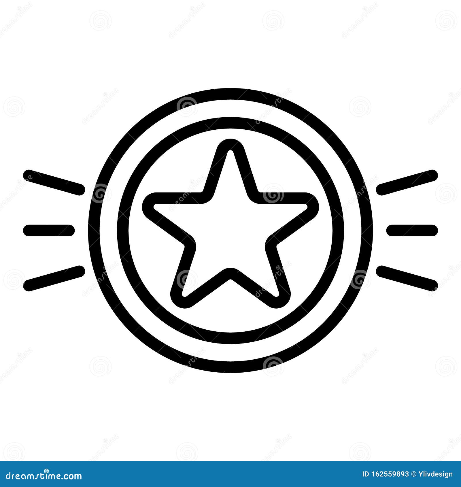 Star Coin Icon, Outline Style Stock Vector - Illustration of growth ...
