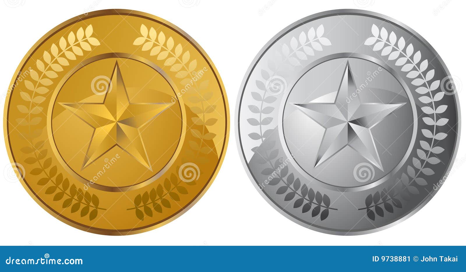 Star Coin Medals stock vector. Illustration of stars, coin - 9738881