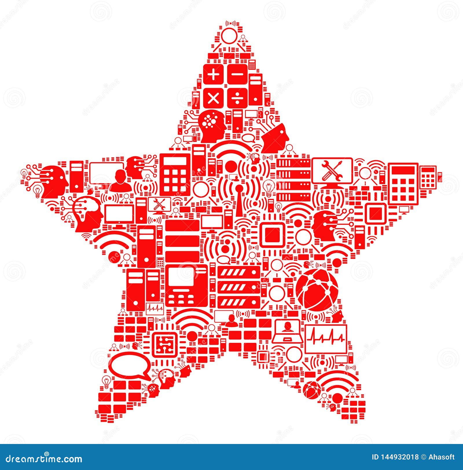 Star Collage Icon for BigData and Computing Stock Vector - Illustration ...