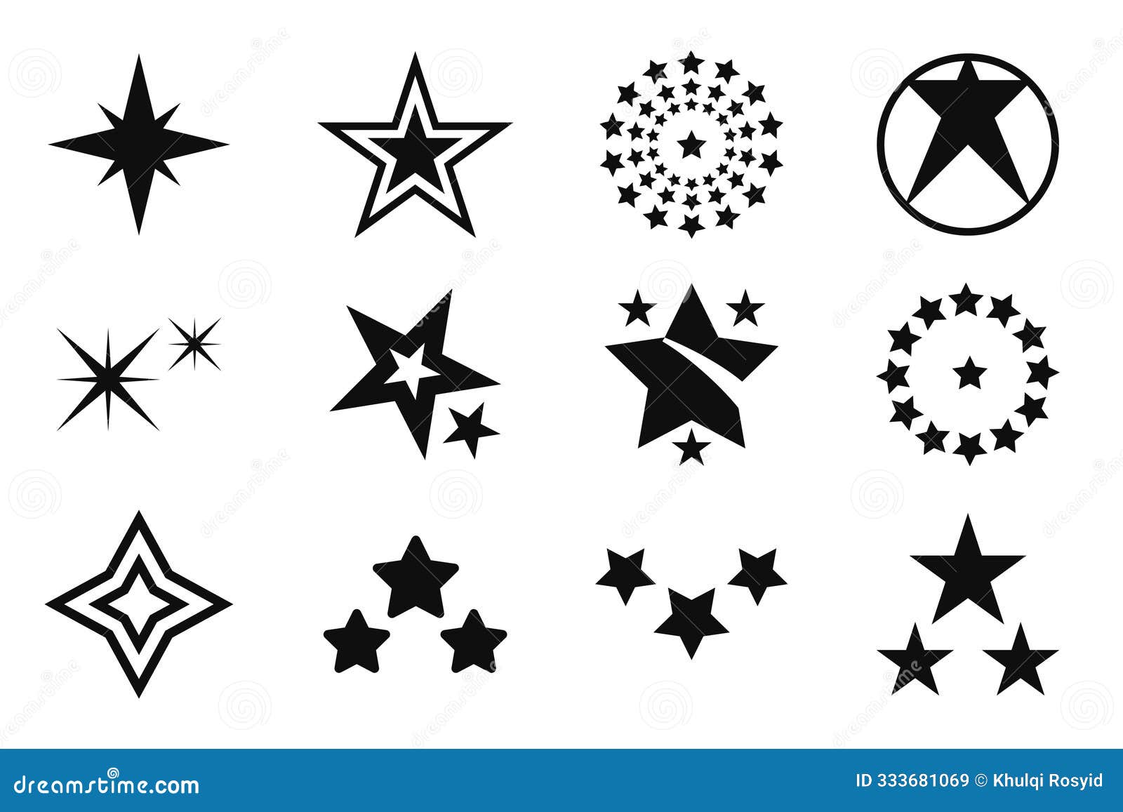 Star Collection.Star Logo Collection Stock Illustration - Illustration ...