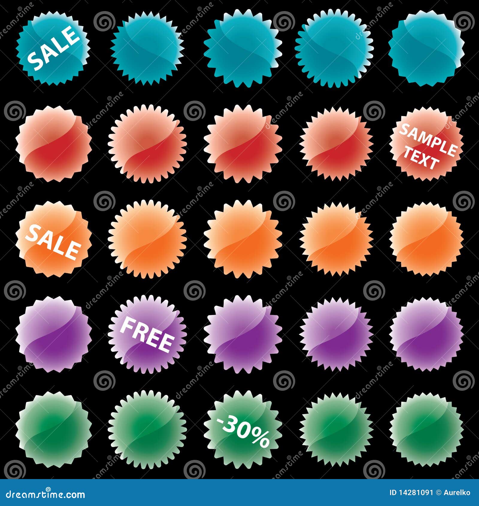 Star color labels stock vector. Illustration of plastic - 14281091