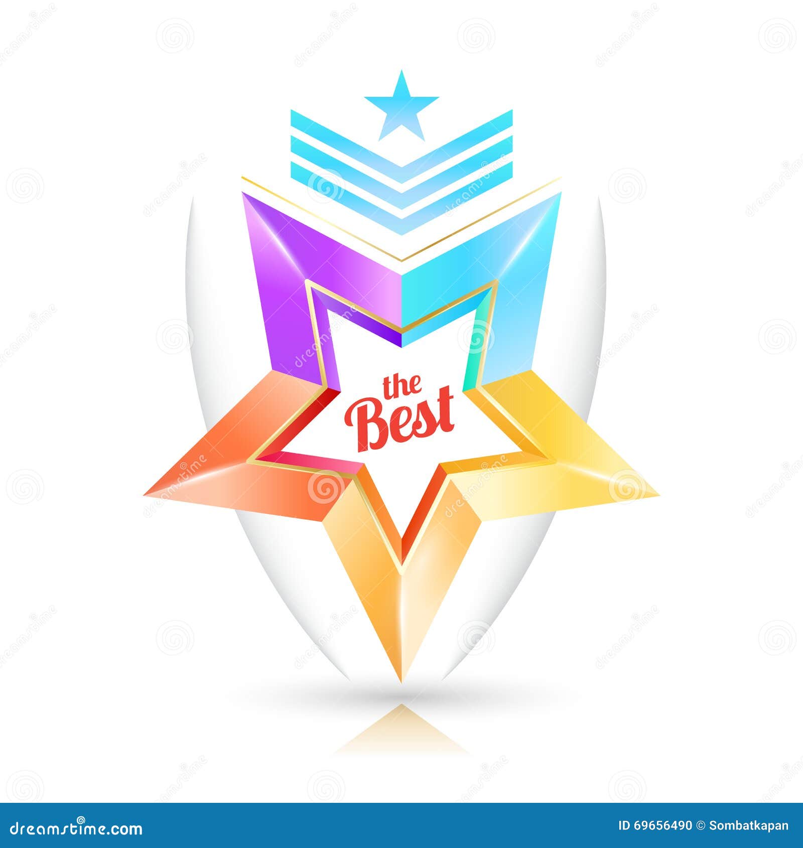 Star Colour Frame with the Best. Stock Vector - Illustration of product ...