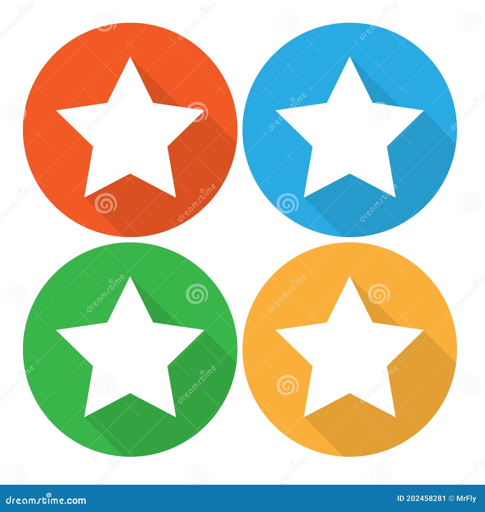 Star, Colourful Web Icon Set, Vector Illustration Stock Vector ...