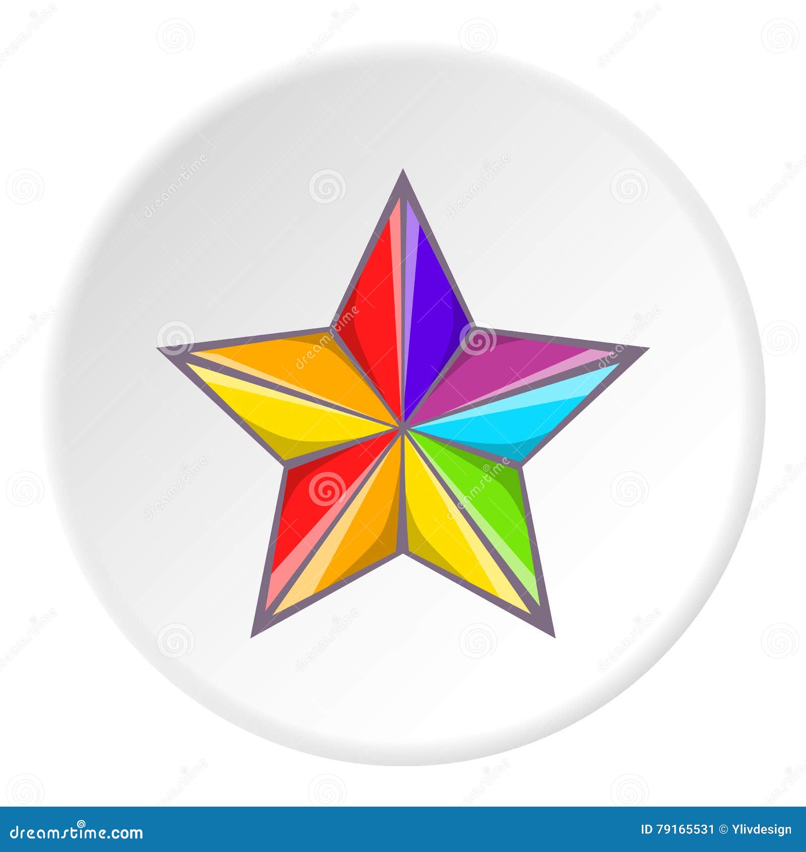 Star in Colours of LGBT Icon, Cartoon Style Stock Vector - Illustration ...