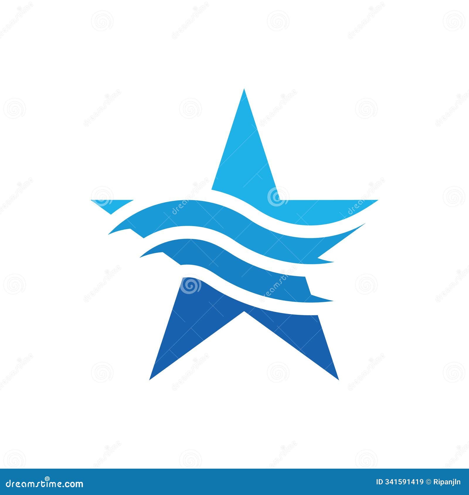 Star Combination Waves Vector Logo Design Stock Illustration ...
