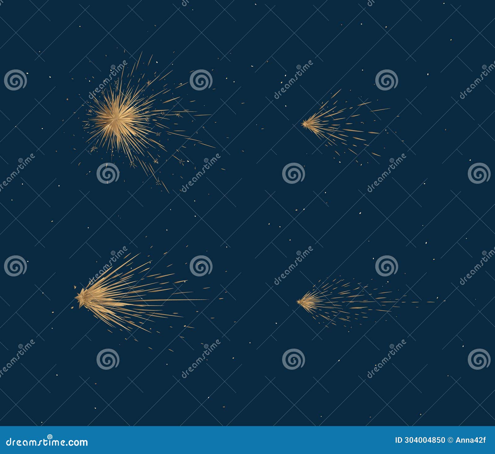 Star and Comet Flying in Space Brightly Blue Bg Stock Illustration ...