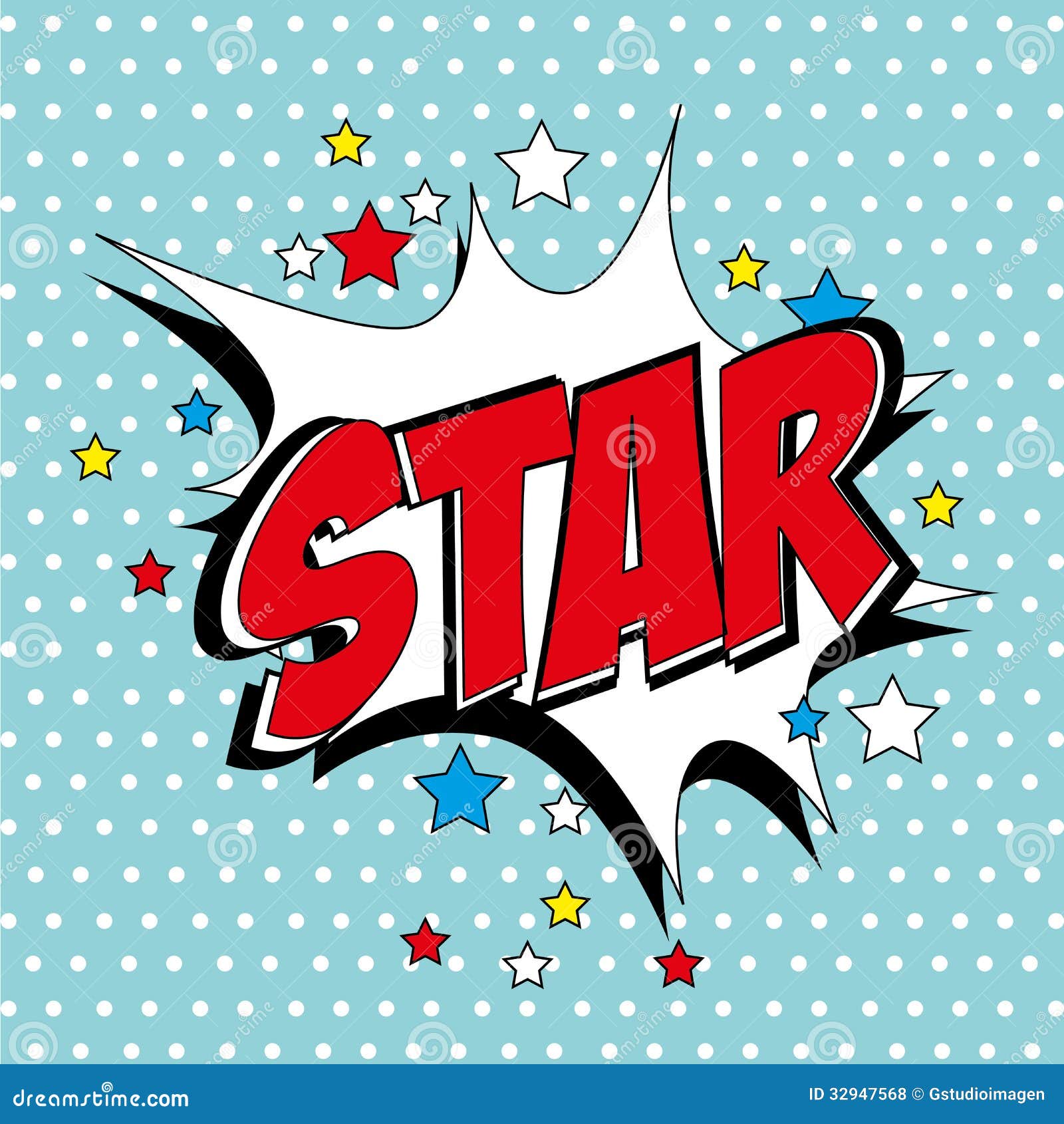 Star comic stock vector. Illustration of burst, bang - 32947568