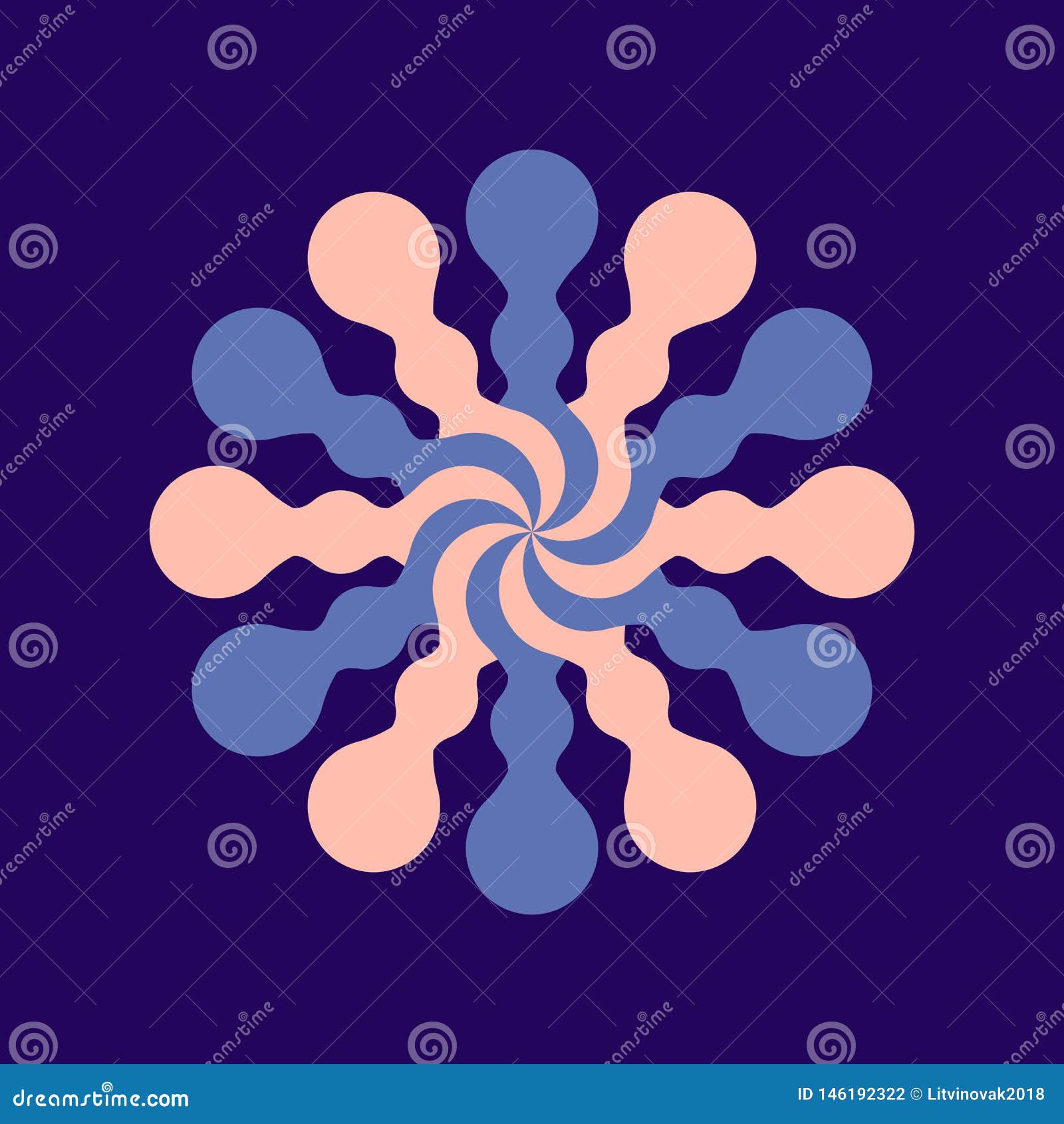 Star Complex Forms. Fireworks Isolated on Blue Background Stock ...