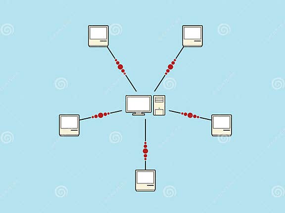 Star Computer Network Diagram Stock Illustration - Illustration of ...