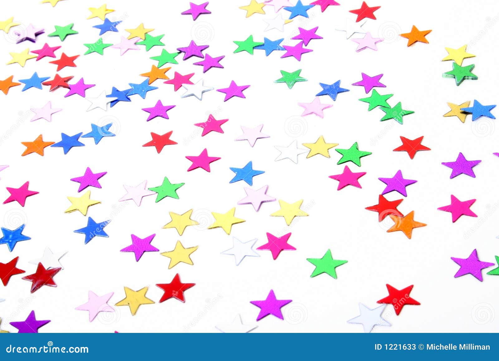 Star Confetti On Silver Metal Background Royalty-Free Stock Photo ...
