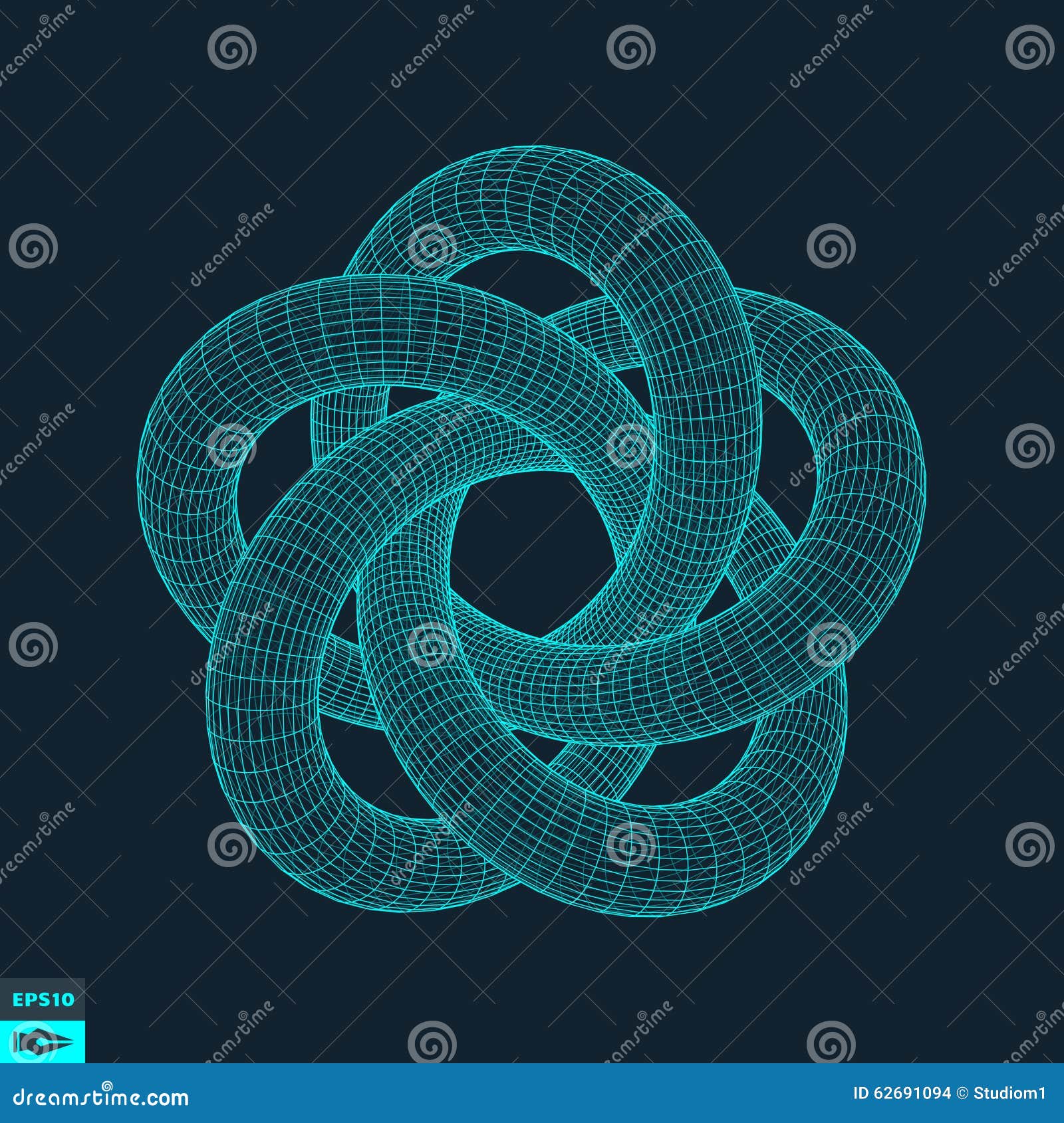 Star. Connection Structure. Vector 3D Illustration. Stock Vector ...