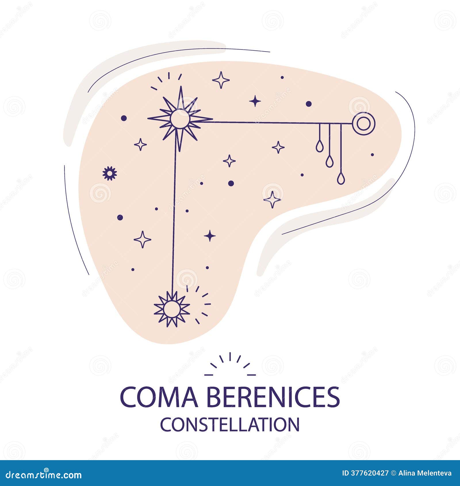 Coma Berenices Star Constellation, Berenice Hair Royalty-Free Stock ...