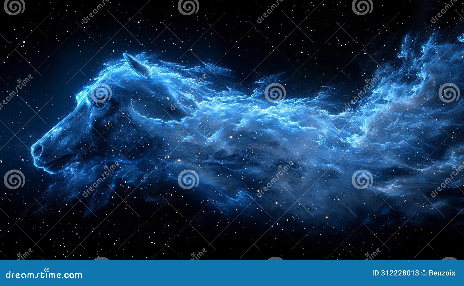 Star Constellation Forming a Mythical Creature Stock Image - Image of ...