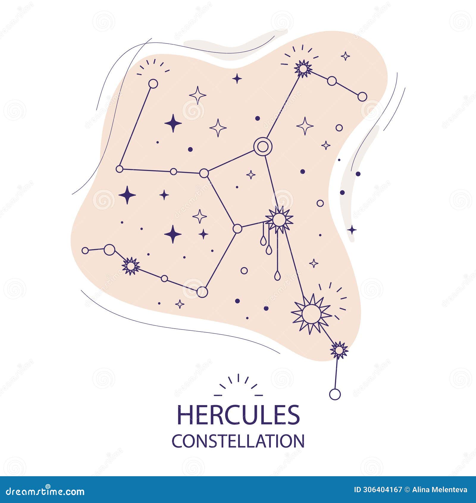 Constellation Hercules Leo Royalty-Free Illustration | CartoonDealer ...