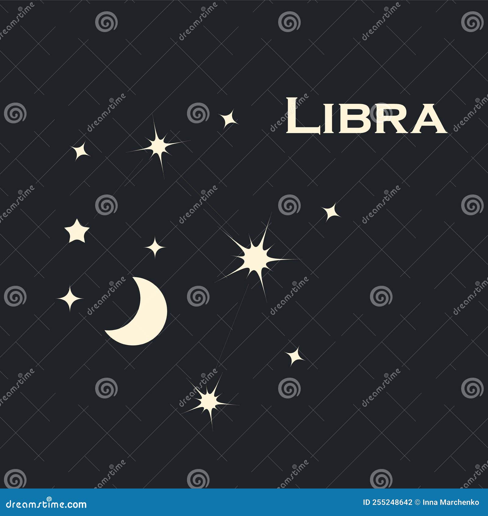 Star Constellation Zodiac Libra. Vector Stock Vector - Illustration of ...