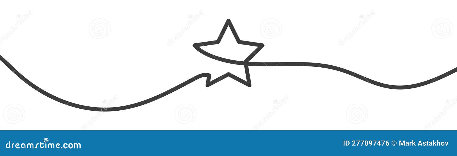 Star in Continuous. One Line Star Icon. Vector Illustration. Stock ...