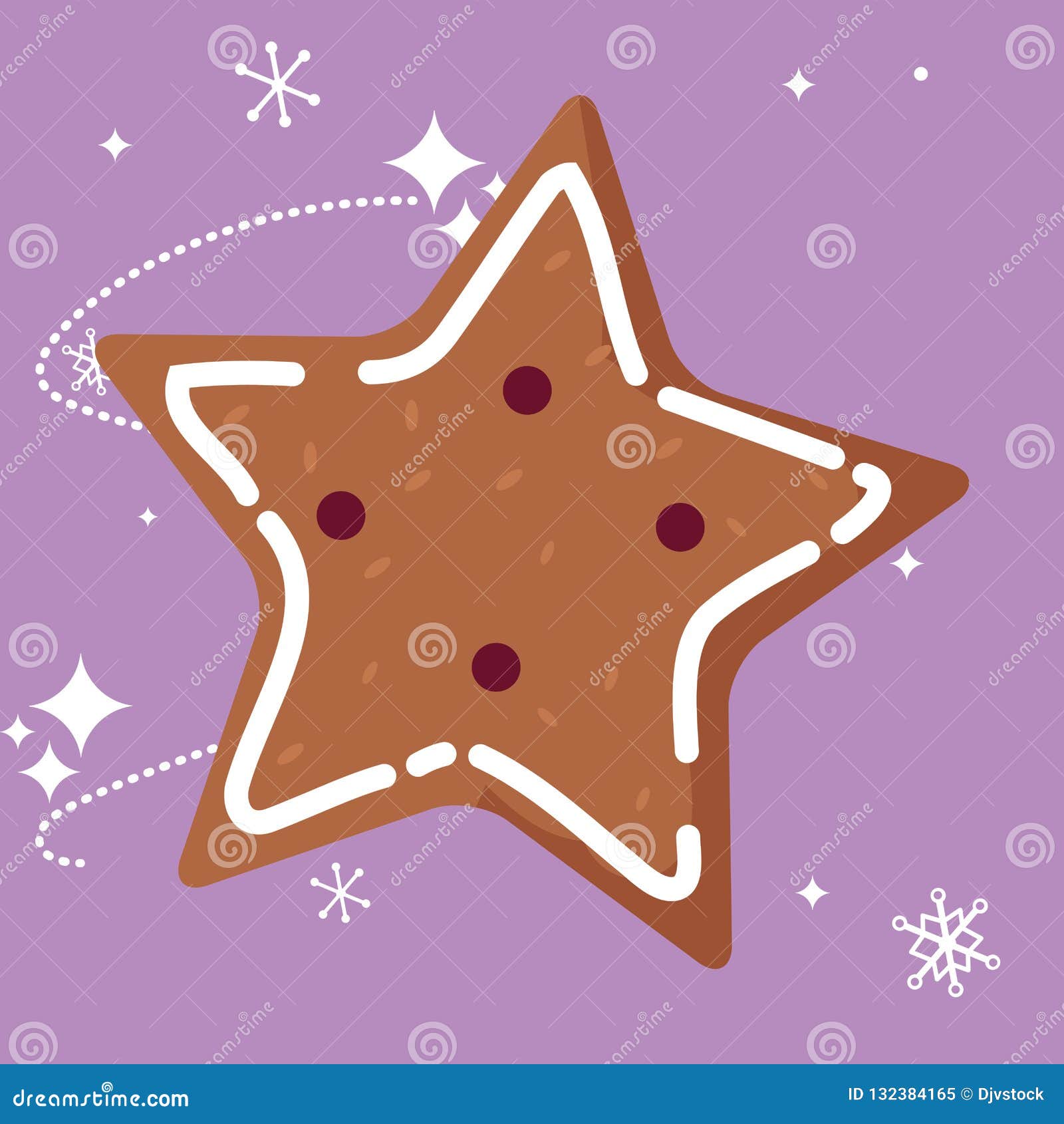 Star cookie design stock vector. Illustration of design - 132384165