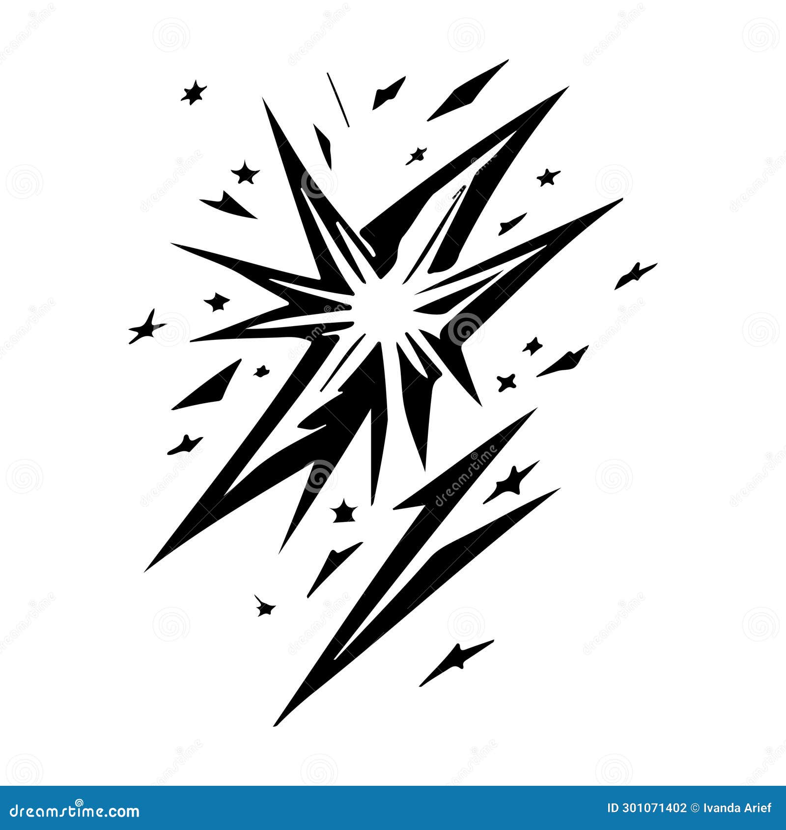 Star Cosmos Icon Hand Draw Black Colour Space Logo Symbol Perfect Stock ...
