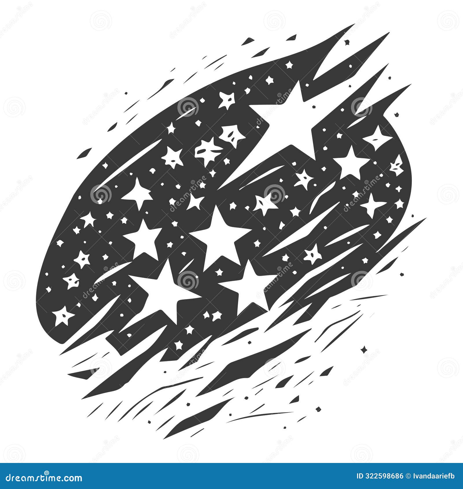 Star Cosmos Space Illustration Grey Stock Vector - Illustration of ...