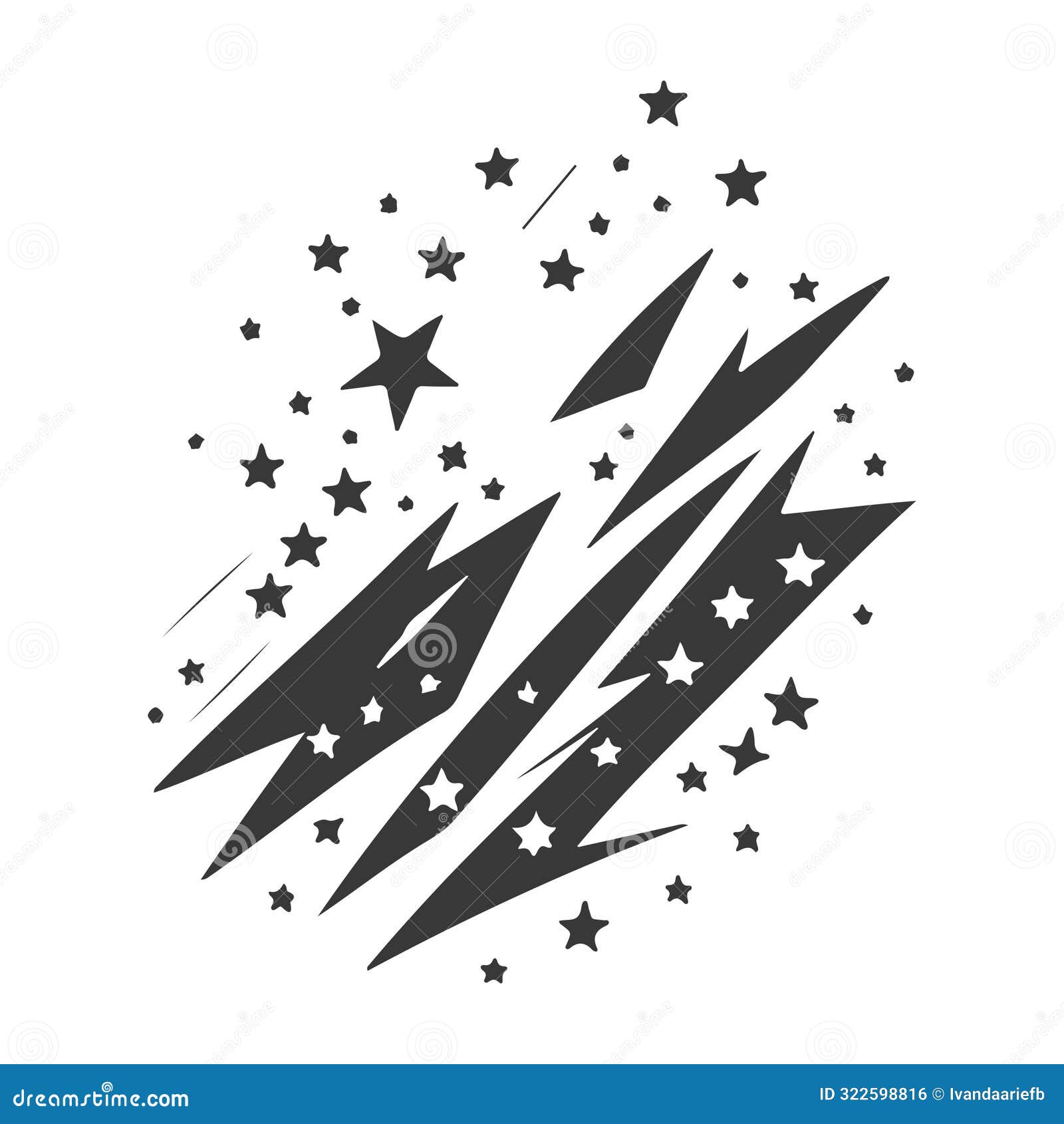 Star Cosmos Space Illustration Grey Stock Vector - Illustration of icon ...