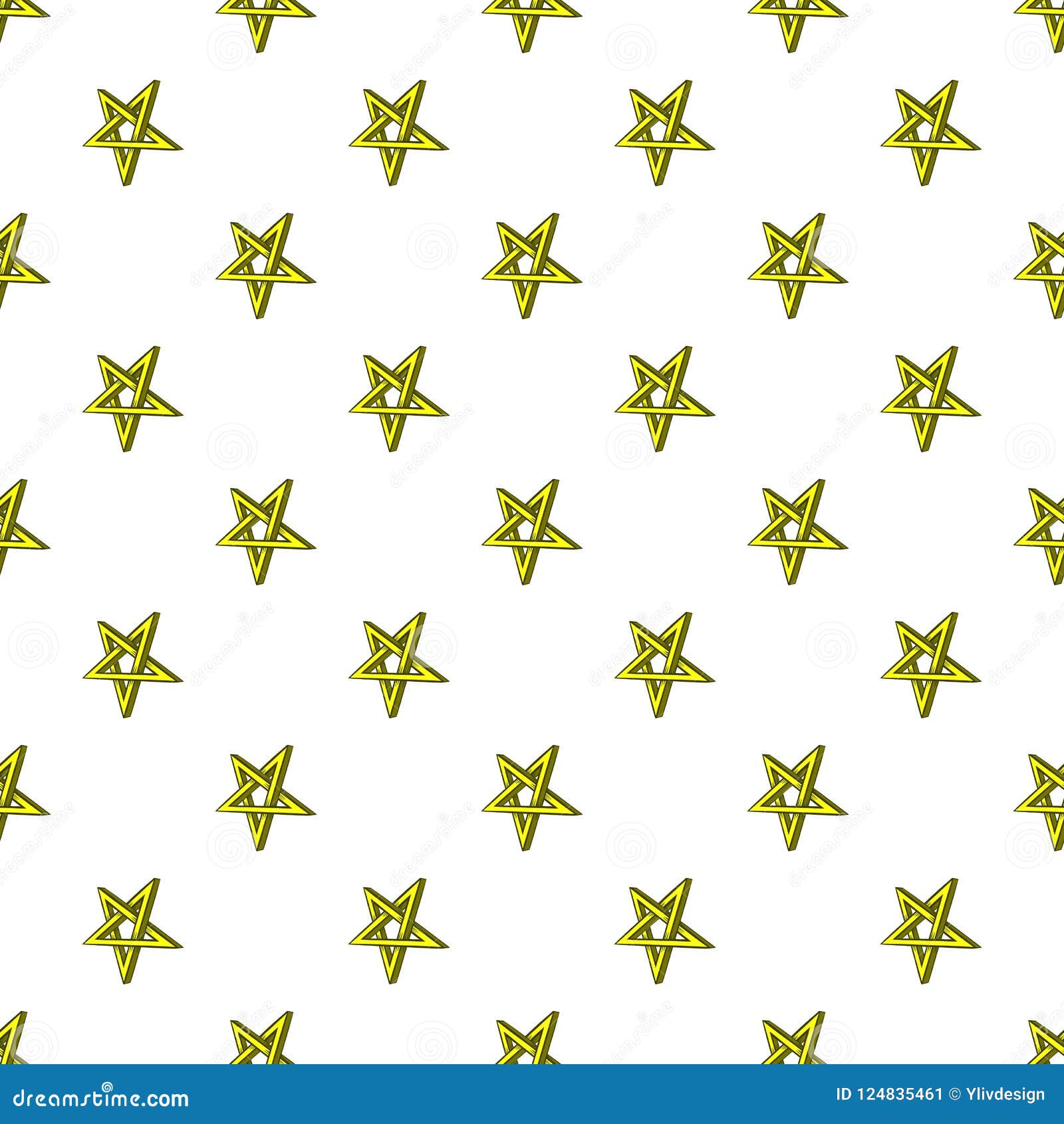 Star Crossed Pattern, Cartoon Style Stock Illustration - Illustration ...