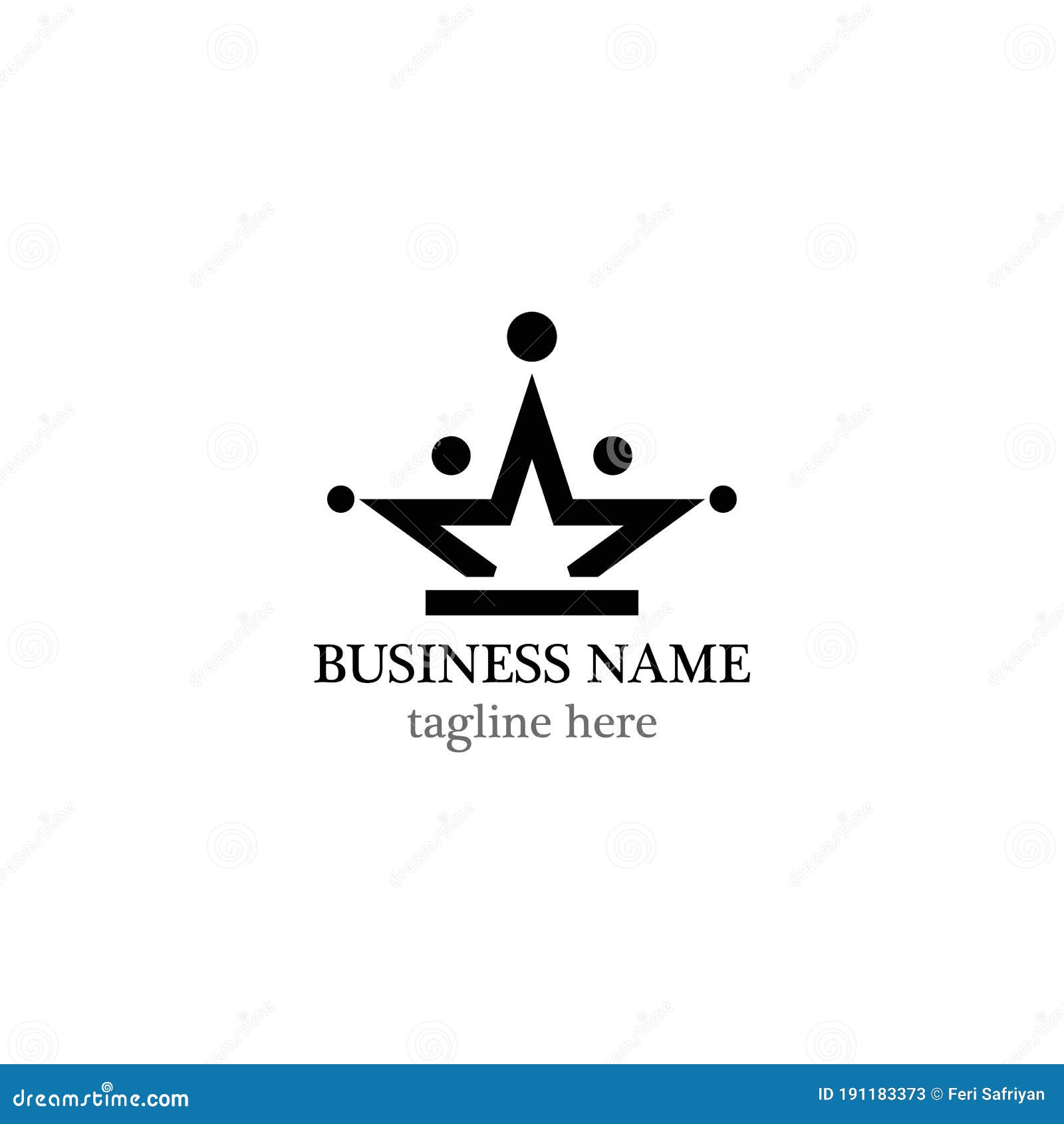 Star Crown logo template stock illustration. Illustration of imperial ...