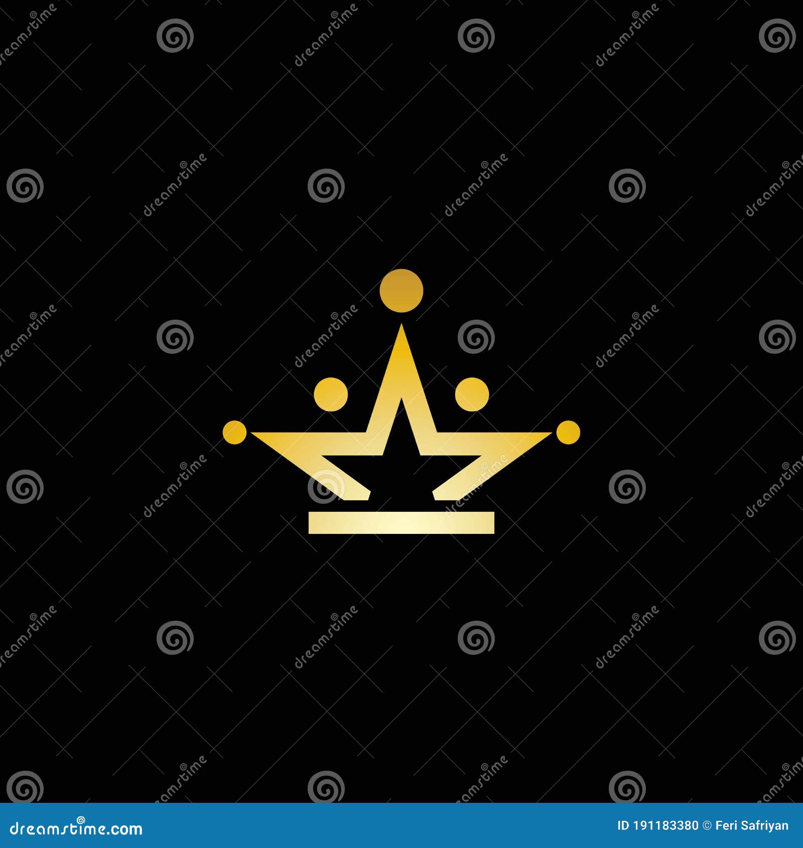 Star Crown logo template stock illustration. Illustration of royal ...