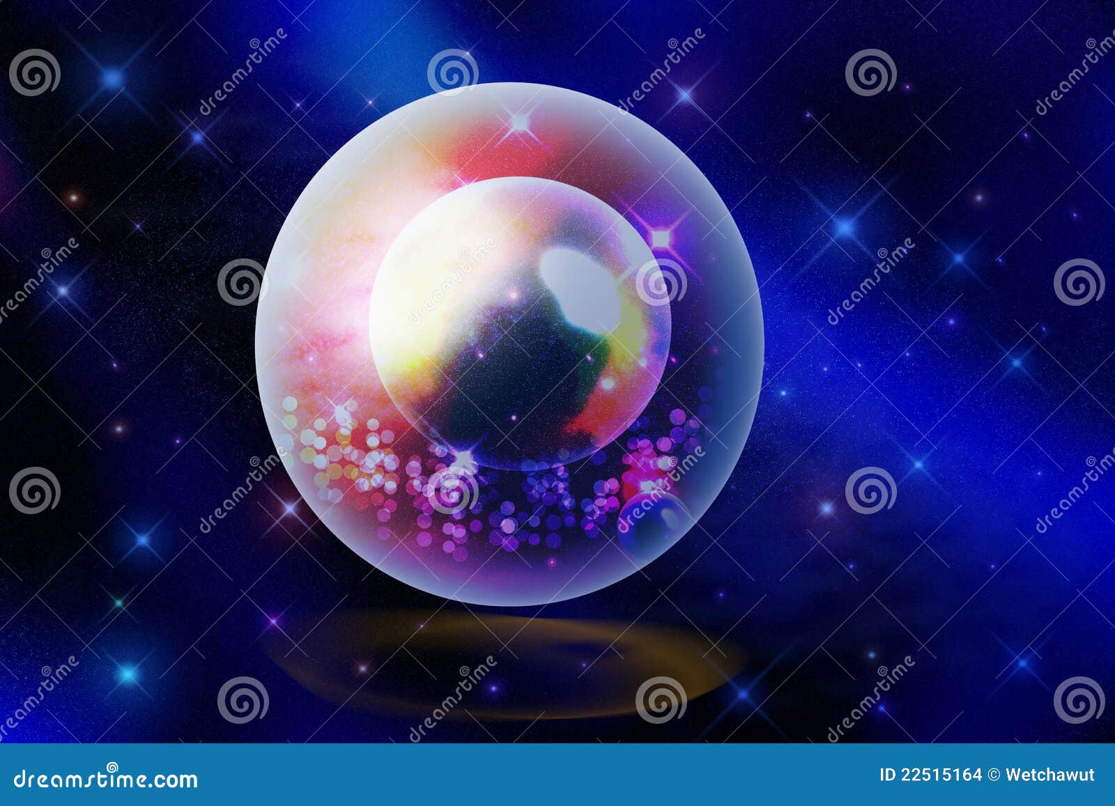 Star in crystal ball stock illustration. Illustration of crystal - 22515164