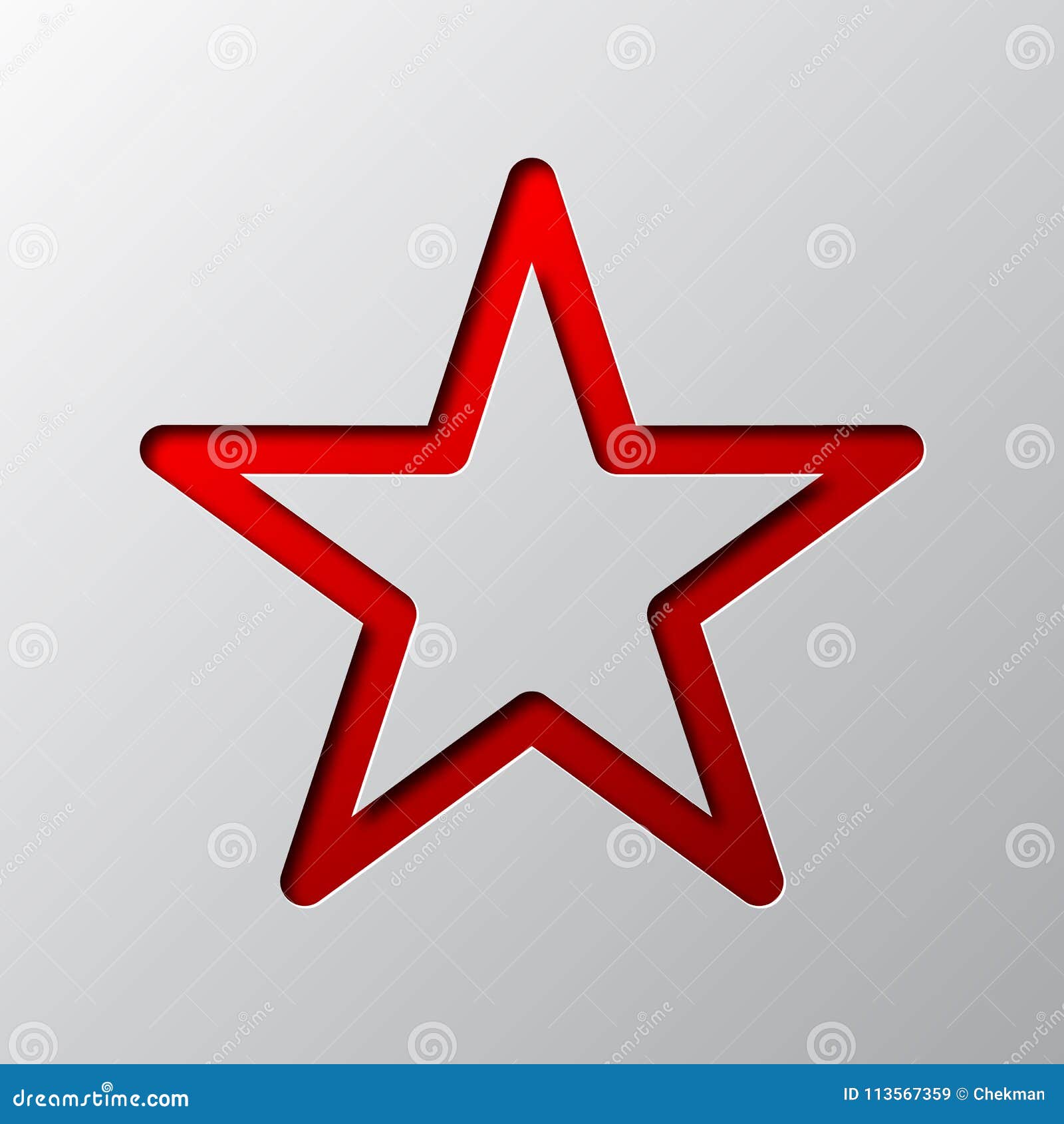 Star Cut from Paper. Vector Illustration Stock Illustration ...