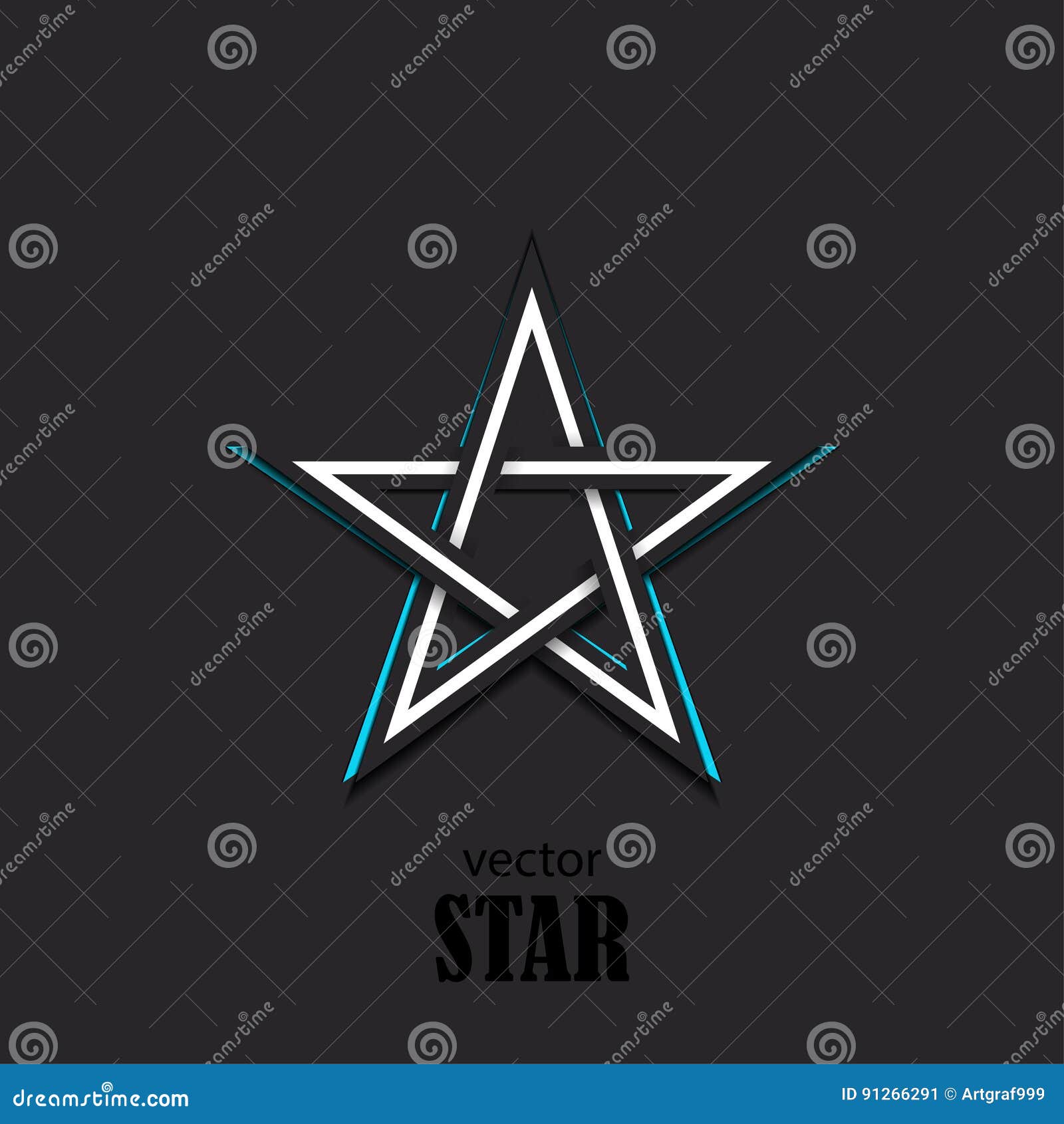 Star 3D Abstract Symbol. Popularity Concept Stock Illustration ...