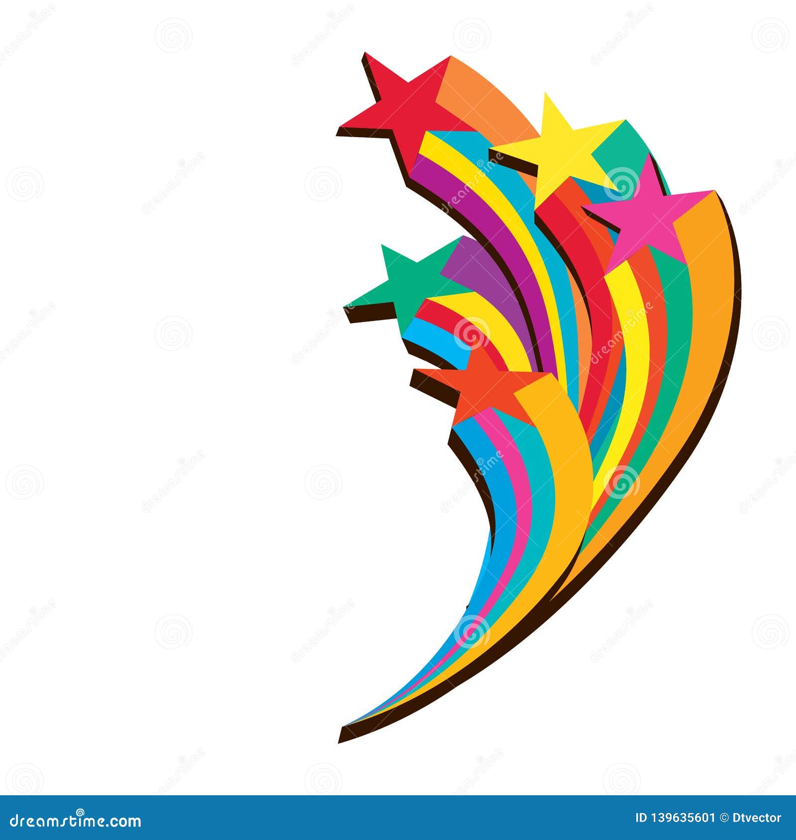 Star 3d side right cover stock vector. Illustration of trail - 139635601