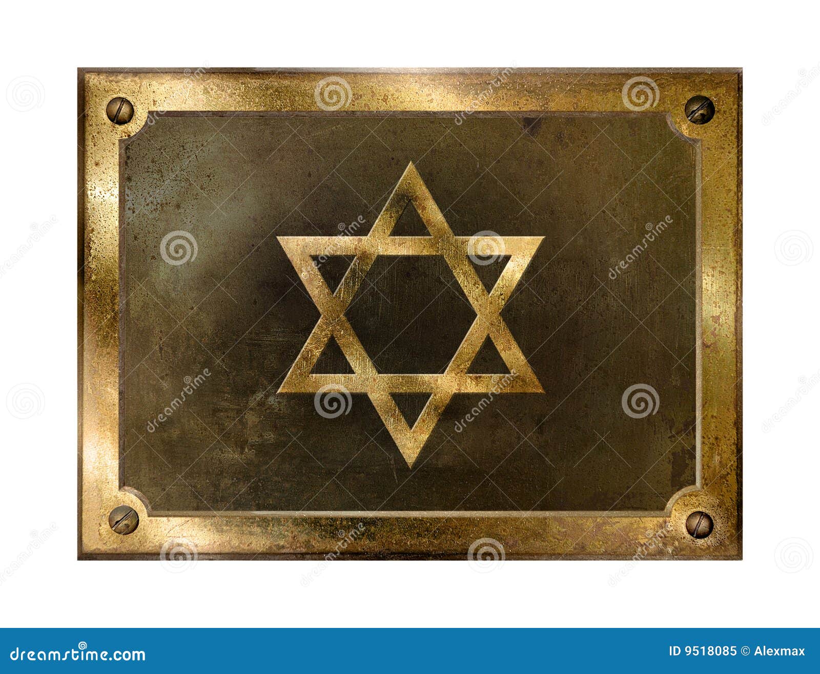 Star of David stock image. Image of shield, bronze, rusty - 9518085