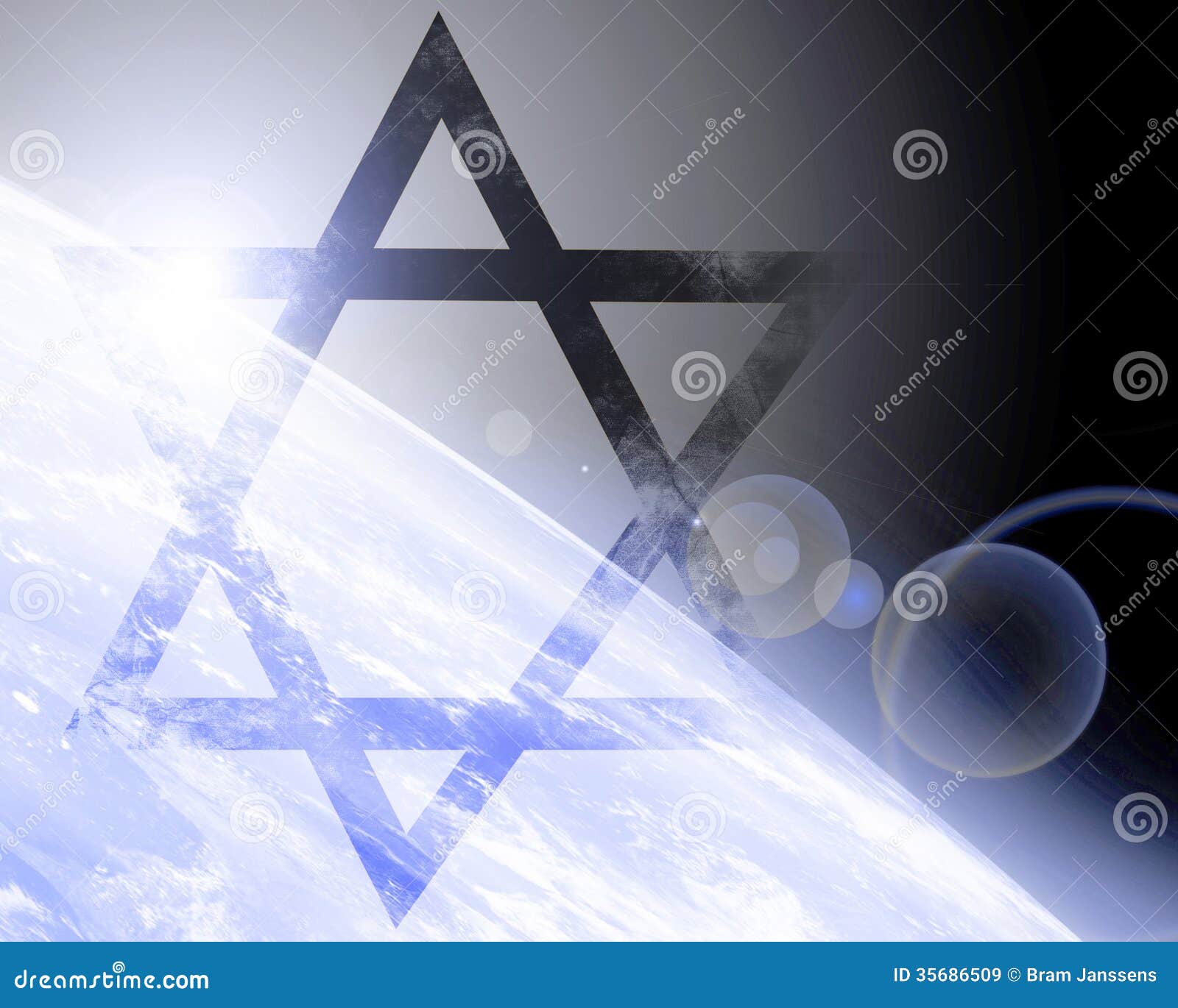 Star of david stock illustration. Illustration of global - 35686509