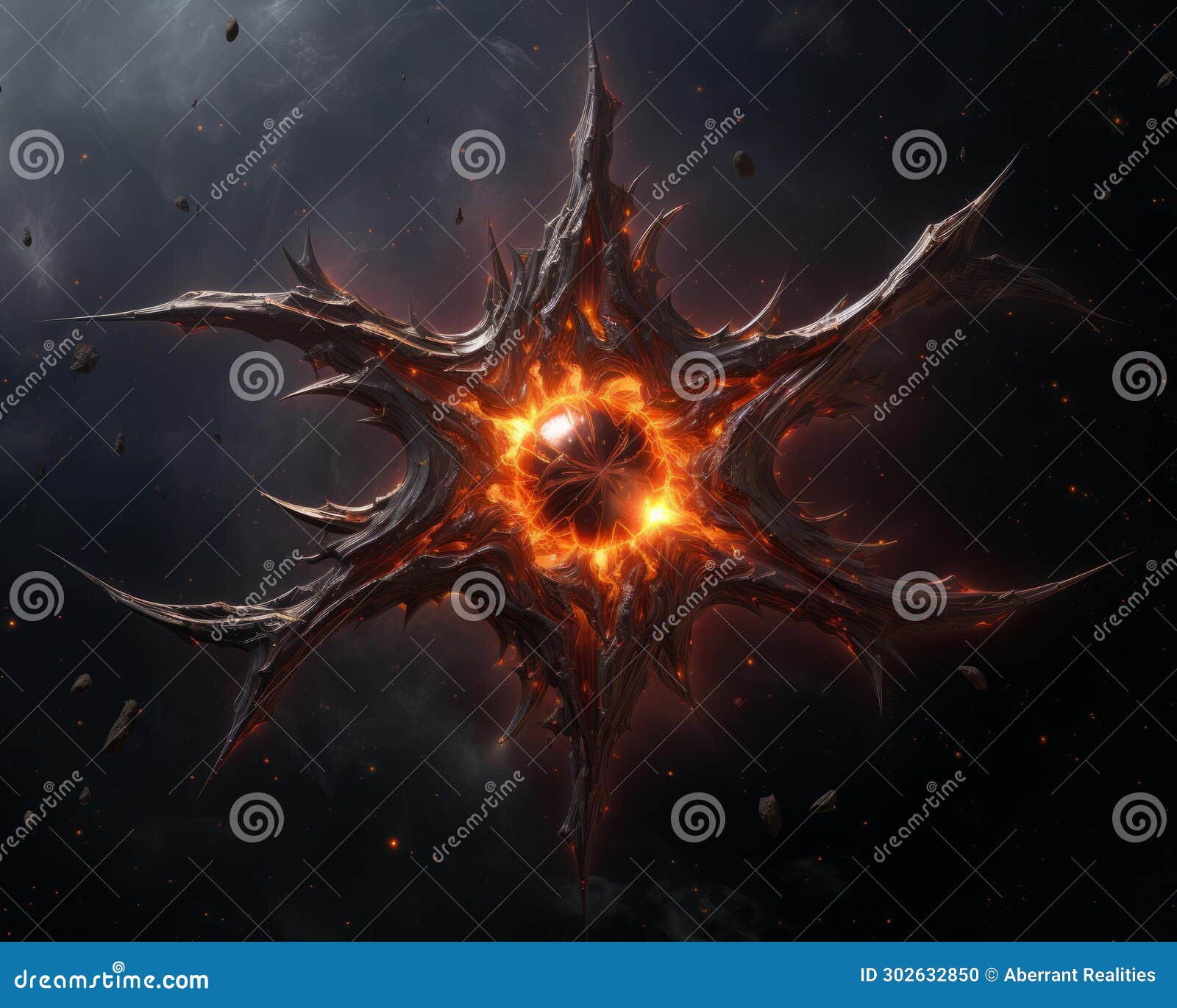 The Star of David with Flames Coming Out of it Stock Illustration ...