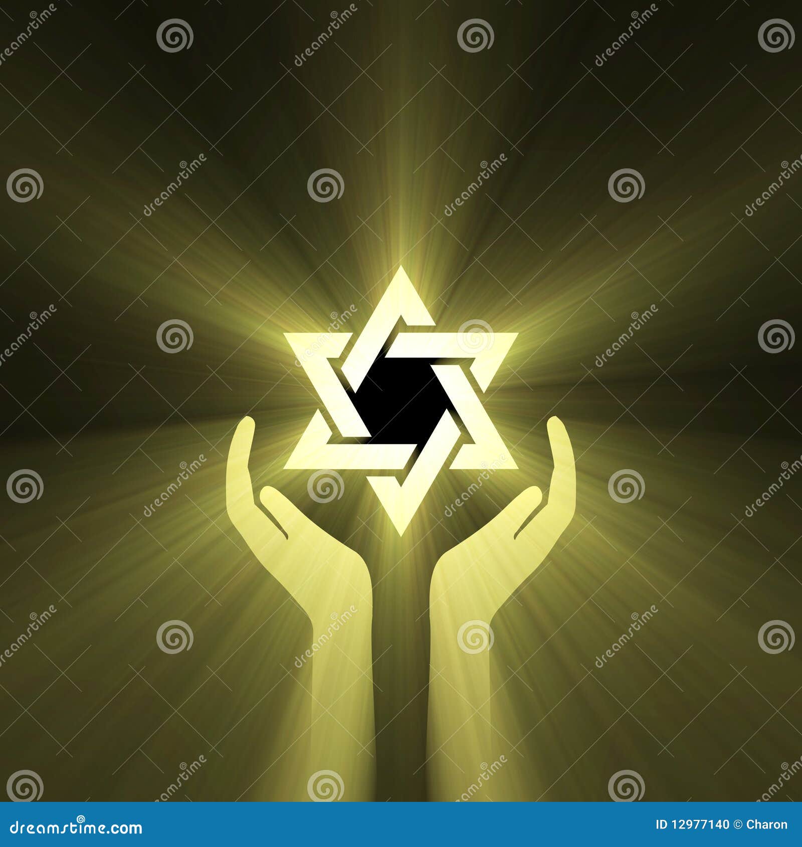 Star of David Hand Support Light Flare Stock Illustration ...