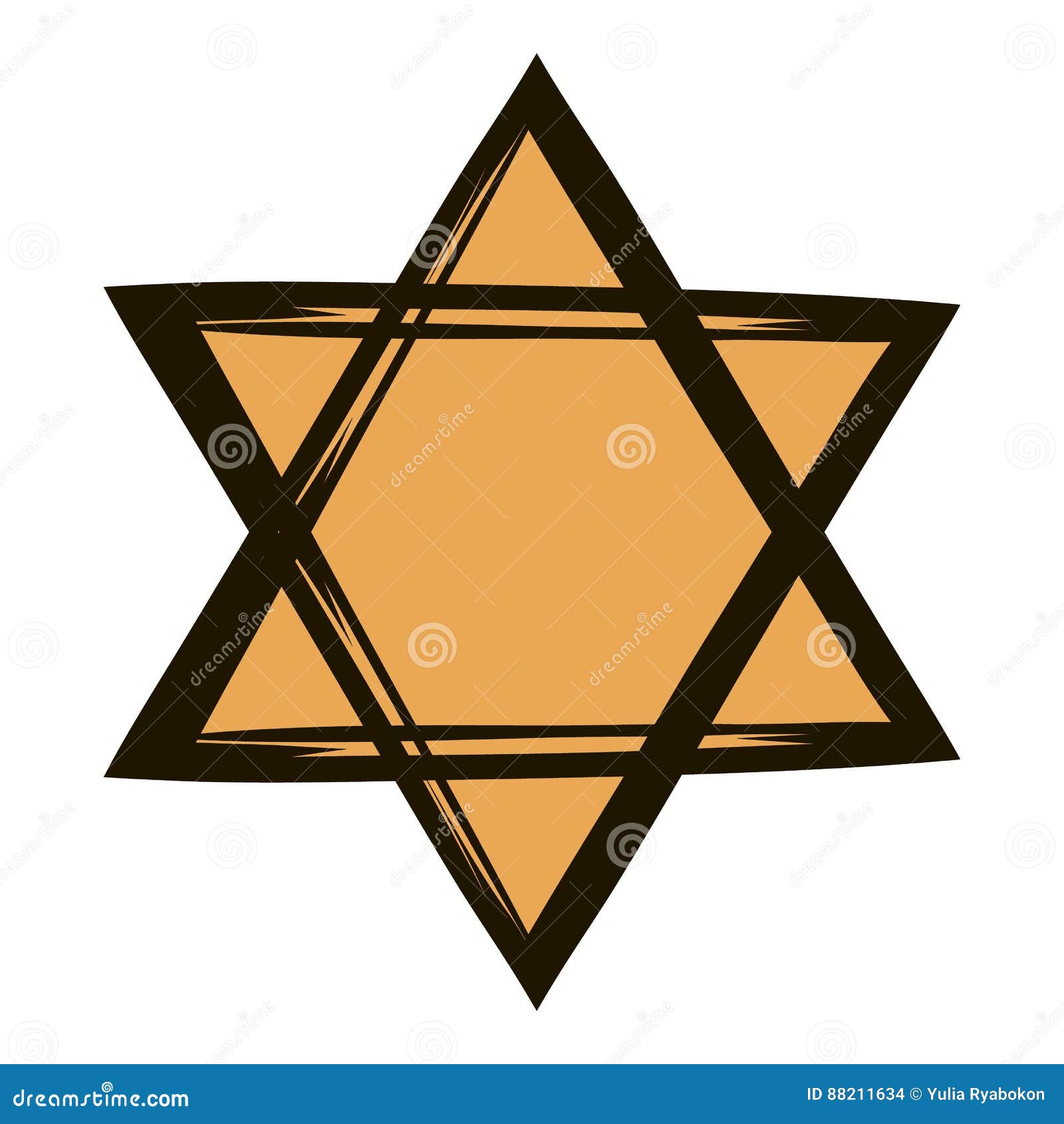 Star of david icon cartoon stock vector. Illustration of israelite ...