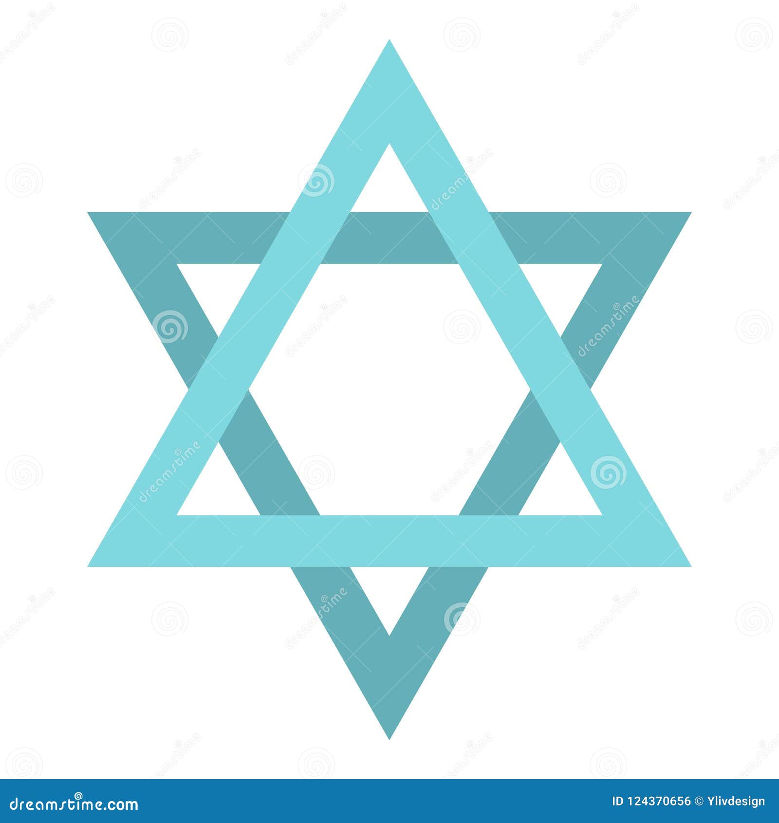 Star of David Icon, Flat Style Stock Illustration - Illustration of ...