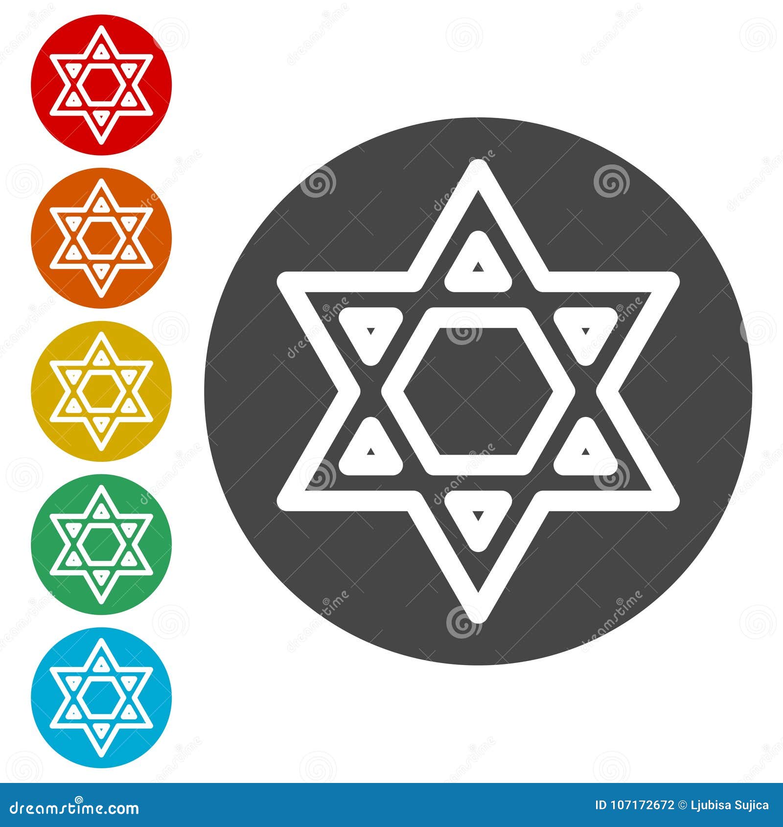 Star of David icon stock illustration. Illustration of judea - 107172672