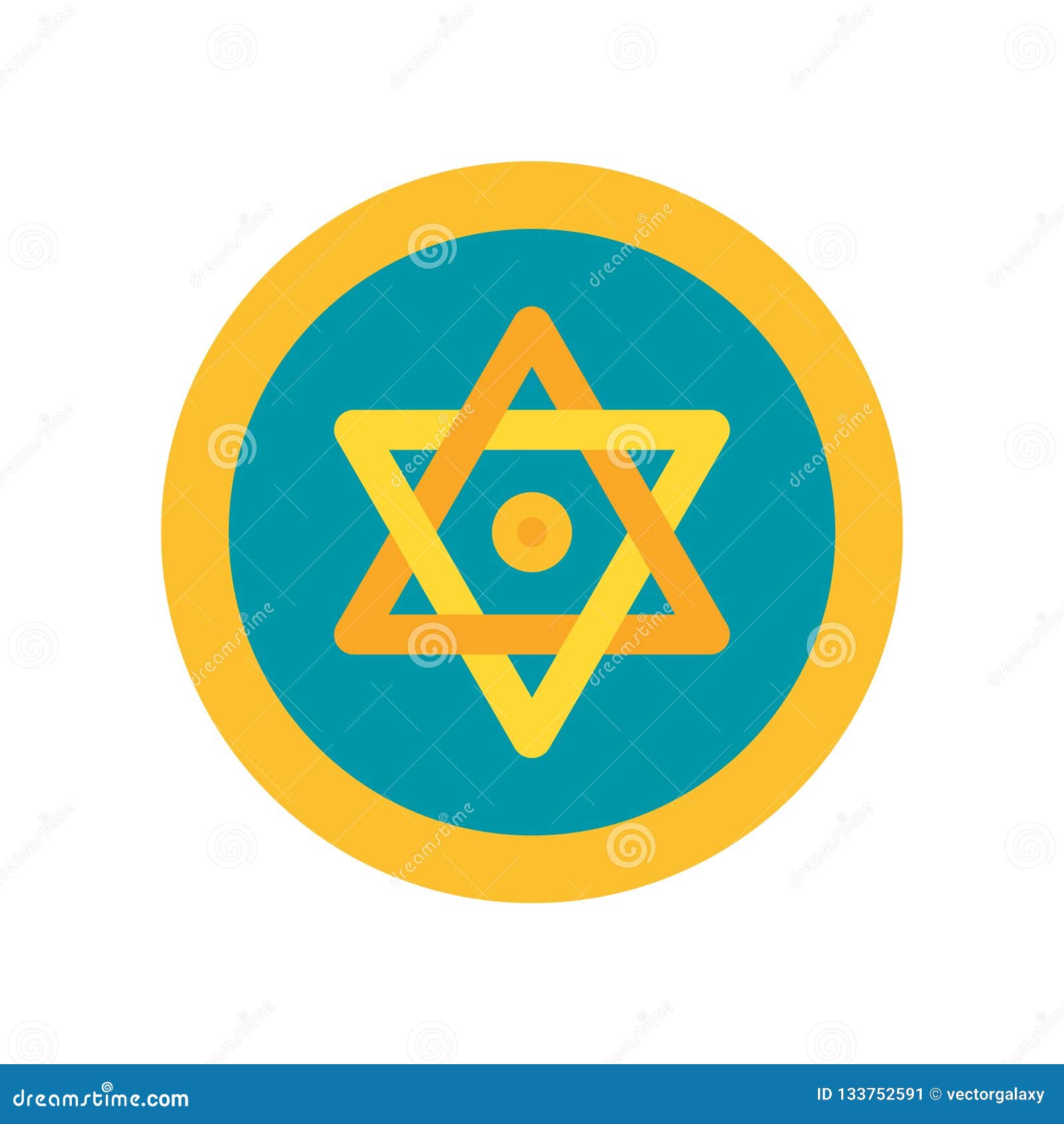 Star of David Icon Vector Isolated on White Background, Star of Stock ...